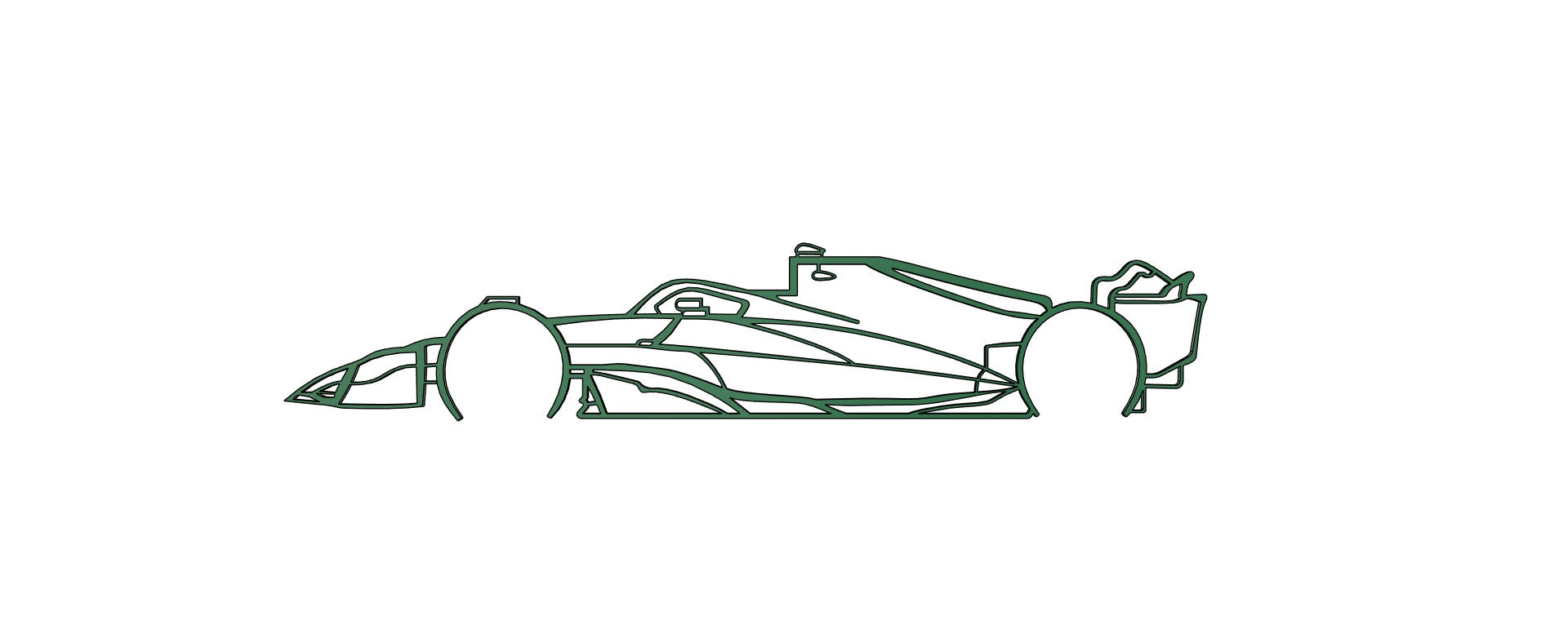 F1 Outline STL File for 3D Printing | 3D Printable Formula 1 Wall Art ...
