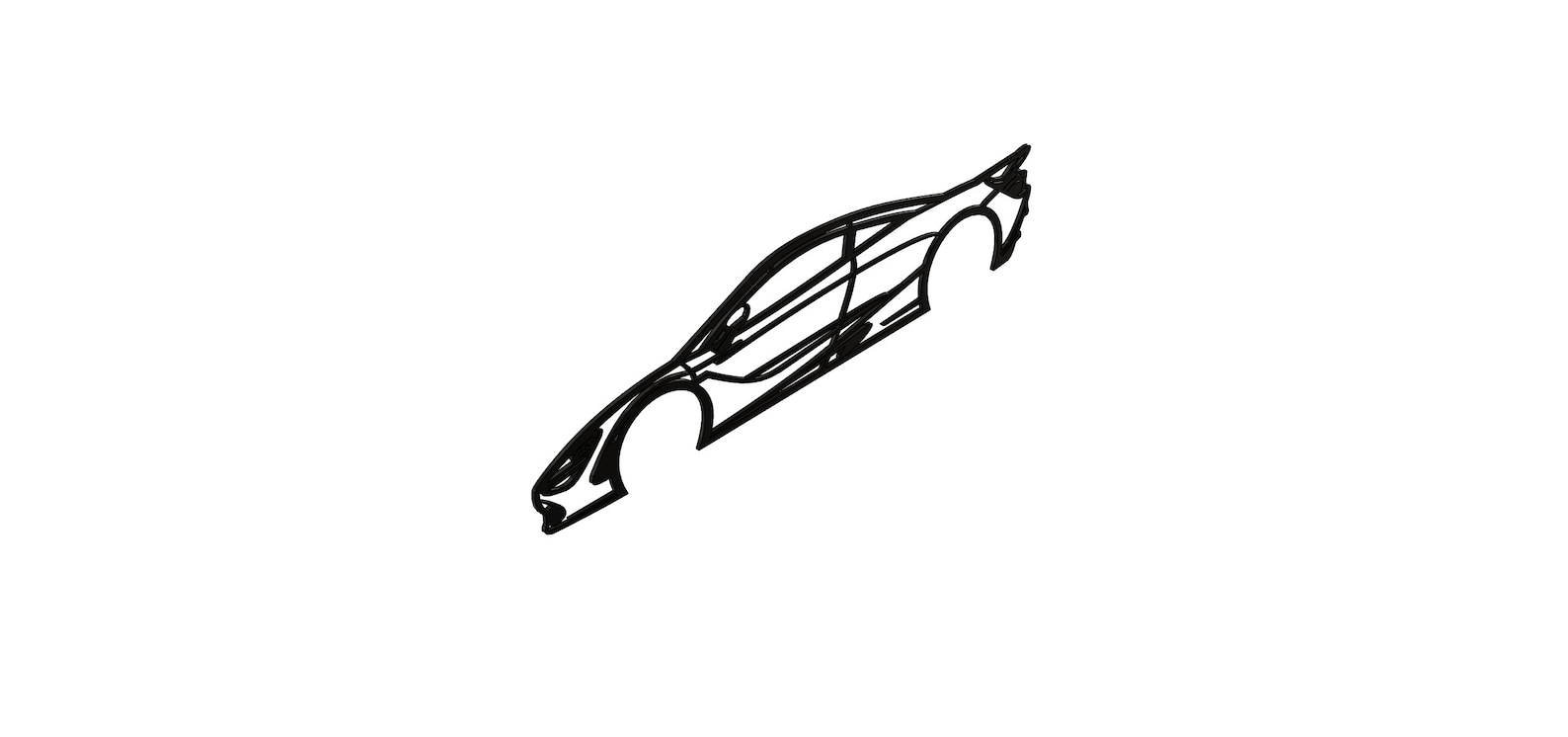 720s Outline STL File for 3D Printing | 3D Printable Supercar Wall Art ...