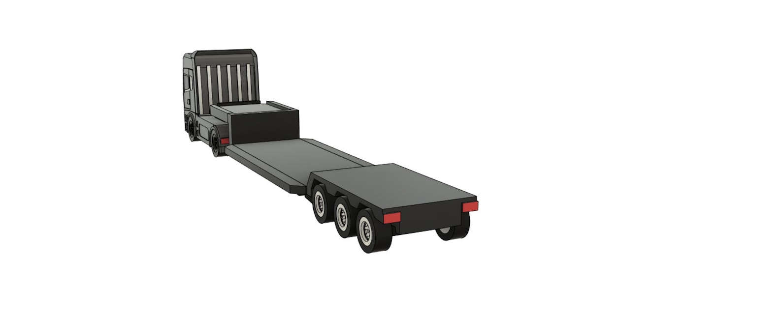 HO Scale Tractor Trailer STL Files | 3D Printable Flatbed & Dry Van ...