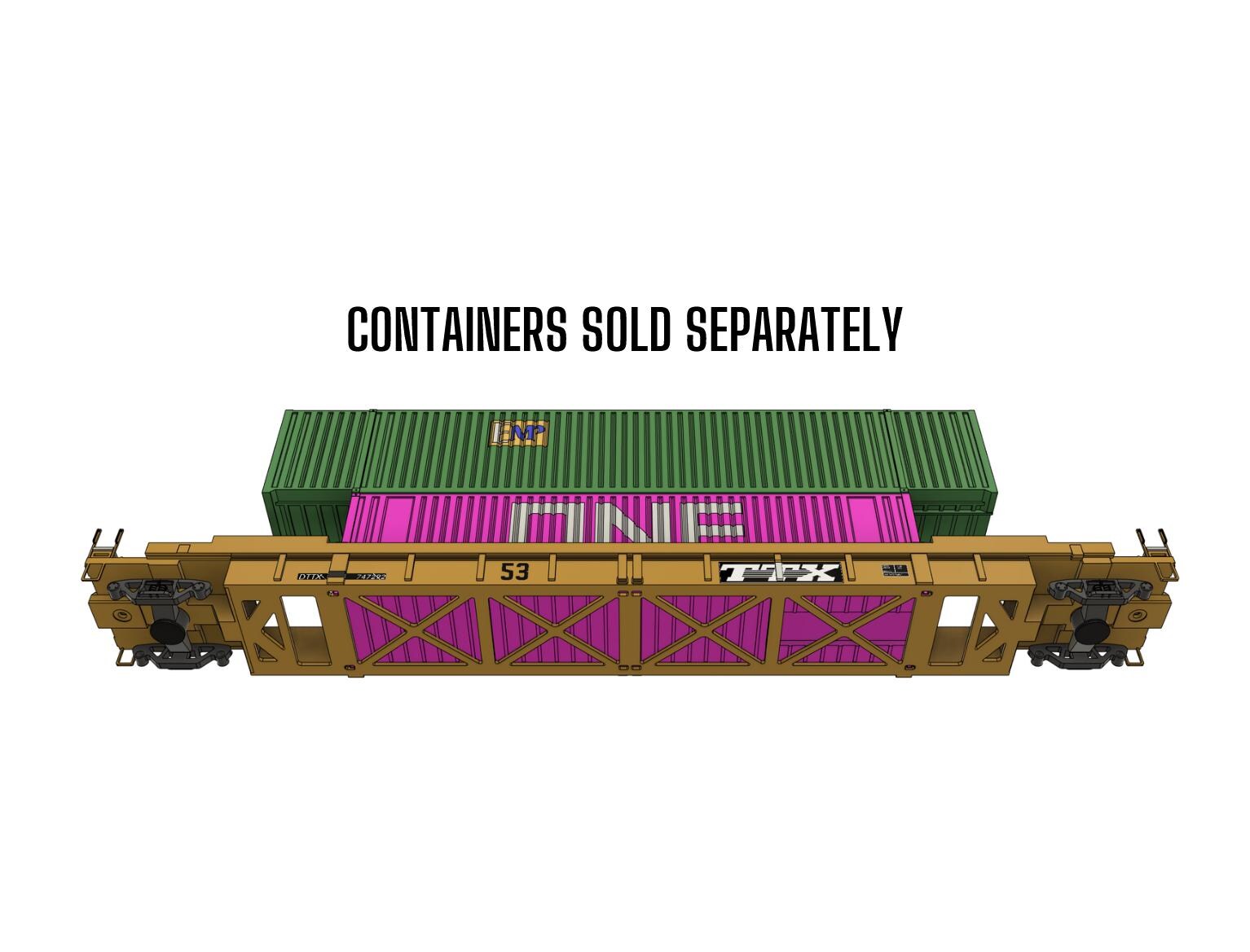 HO Scale 53' Well Car STL Files | 3D Printable Model, Decal Sheet - Etsy