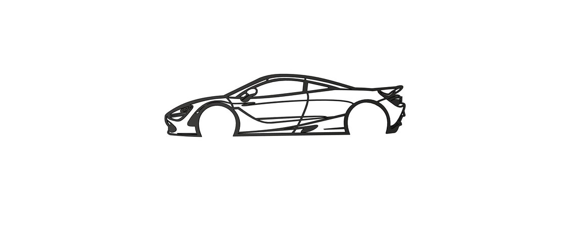 720s Outline STL File for 3D Printing | 3D Printable Supercar Wall Art ...