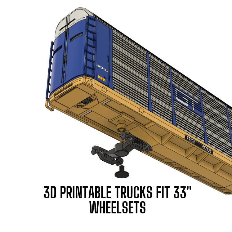 HO Scale 89' Autorack STL Files for 3D Printing | 3D Printable 89 ...