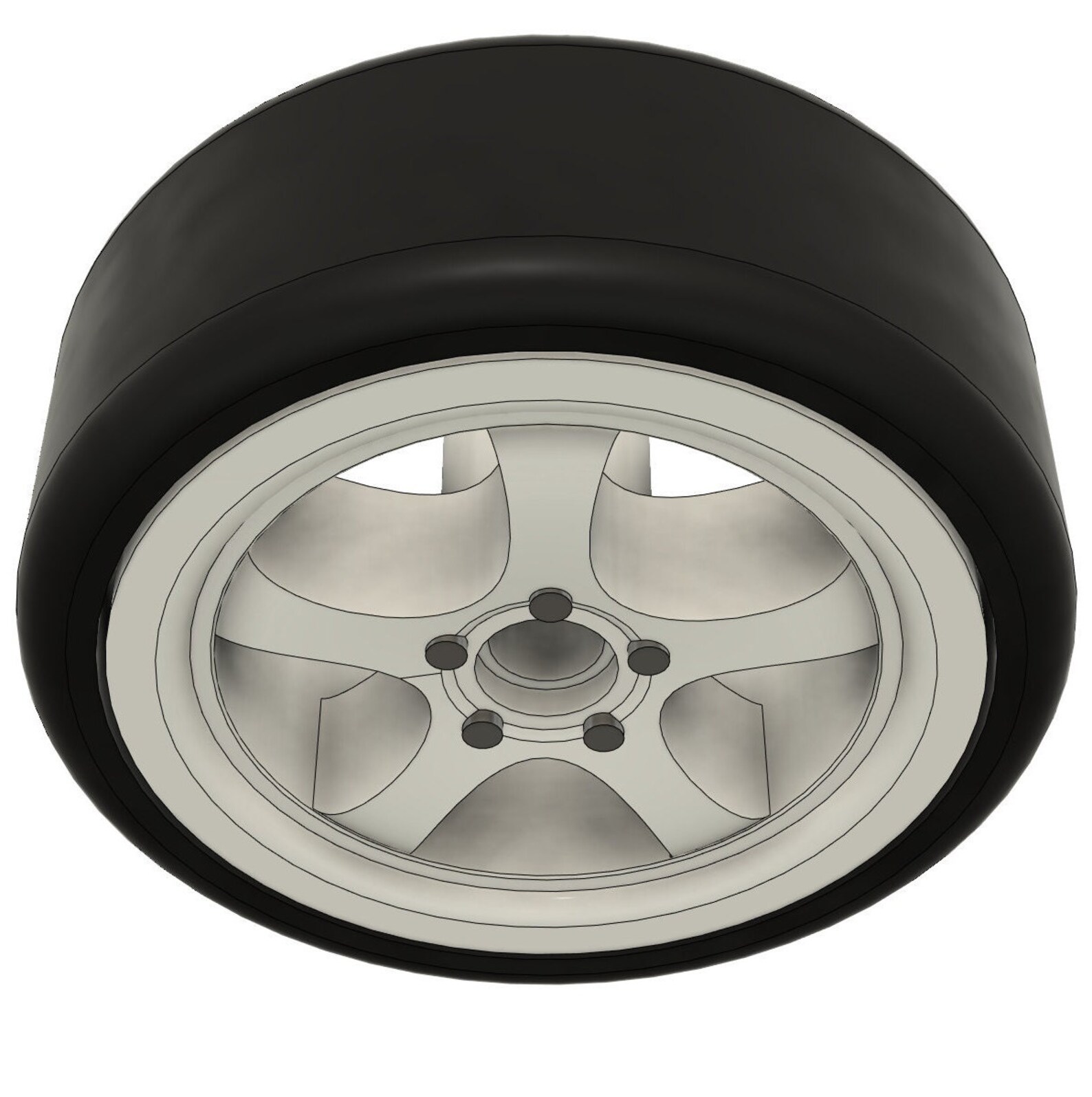 1/64 5-spoke Wheel STL Files for 3D Printing - Etsy