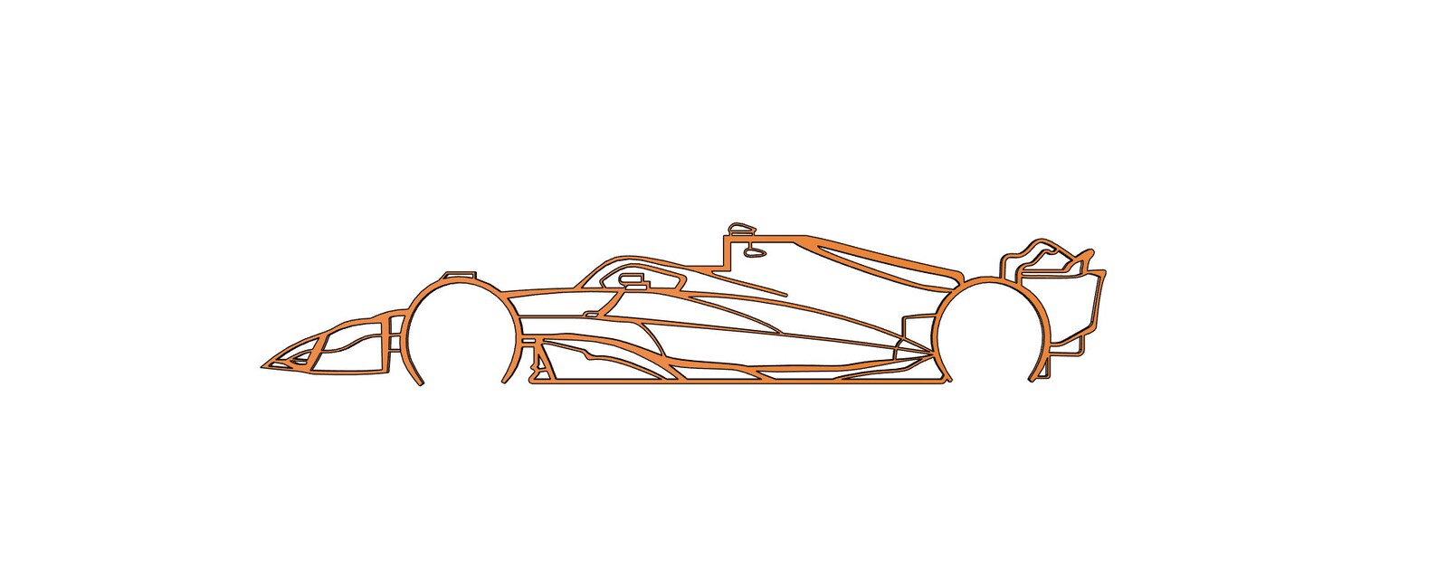 F1 Outline STL File for 3D Printing | 3D Printable Formula 1 Wall Art ...