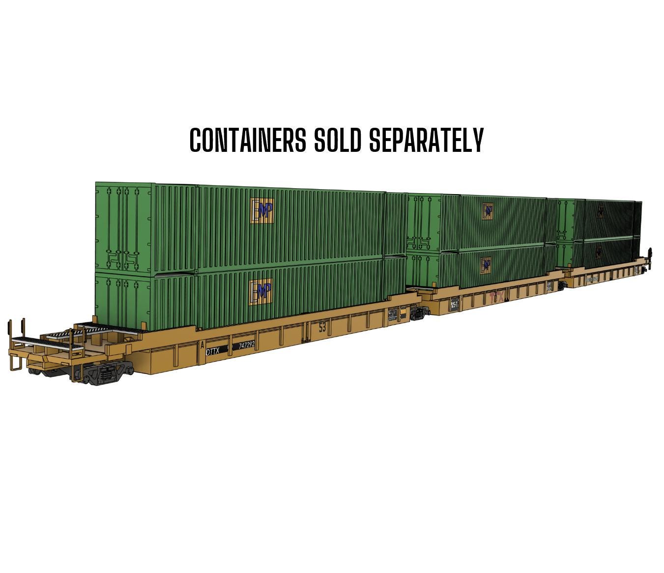 HO Scale 53' Well Car STL Files | 3D Printing Model Railroad With ...