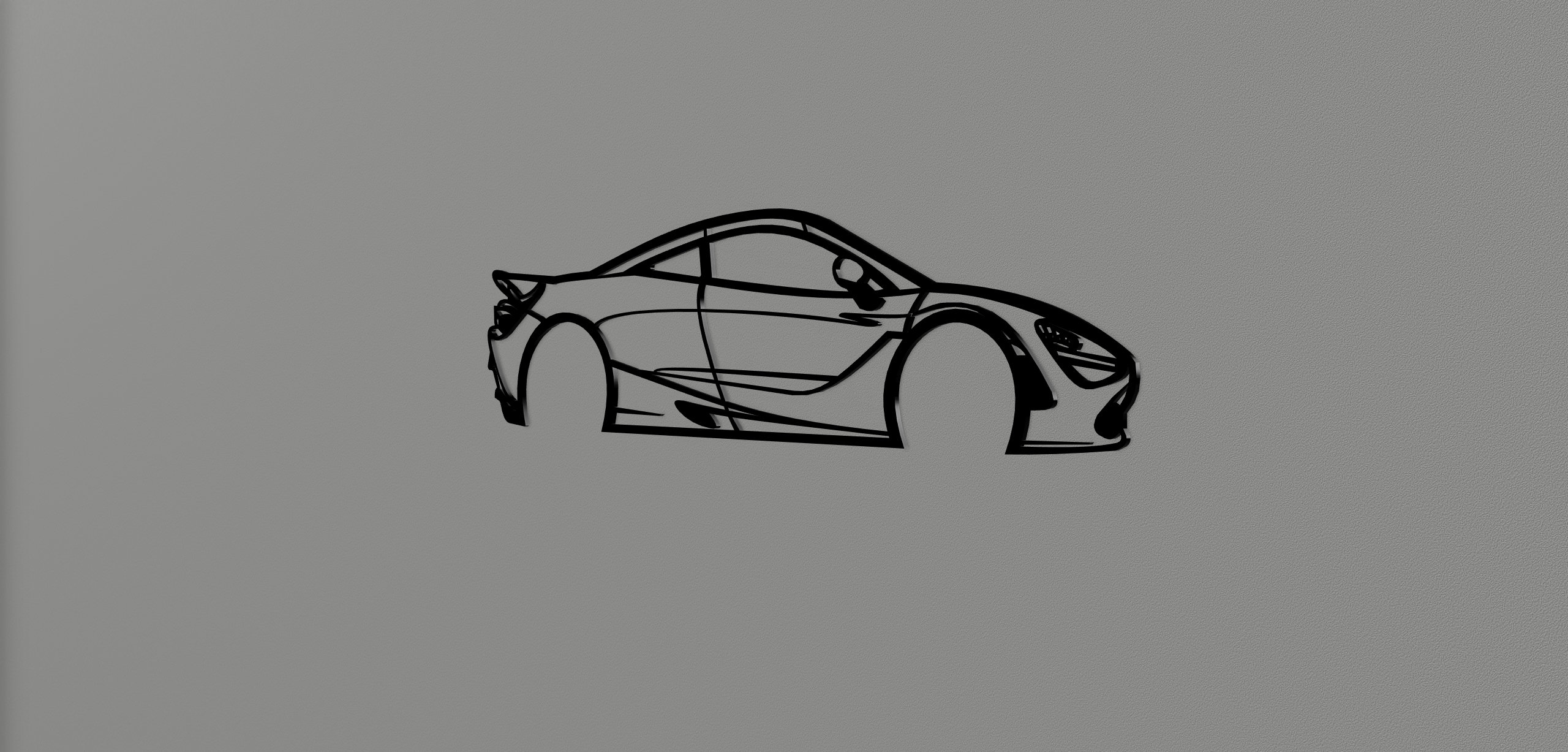 720s Outline STL File for 3D Printing | 3D Printable Supercar Wall Art ...