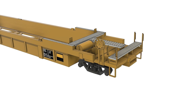 HO Scale 53' Well Car STL Files | 3D Printing Model Railroad With ...