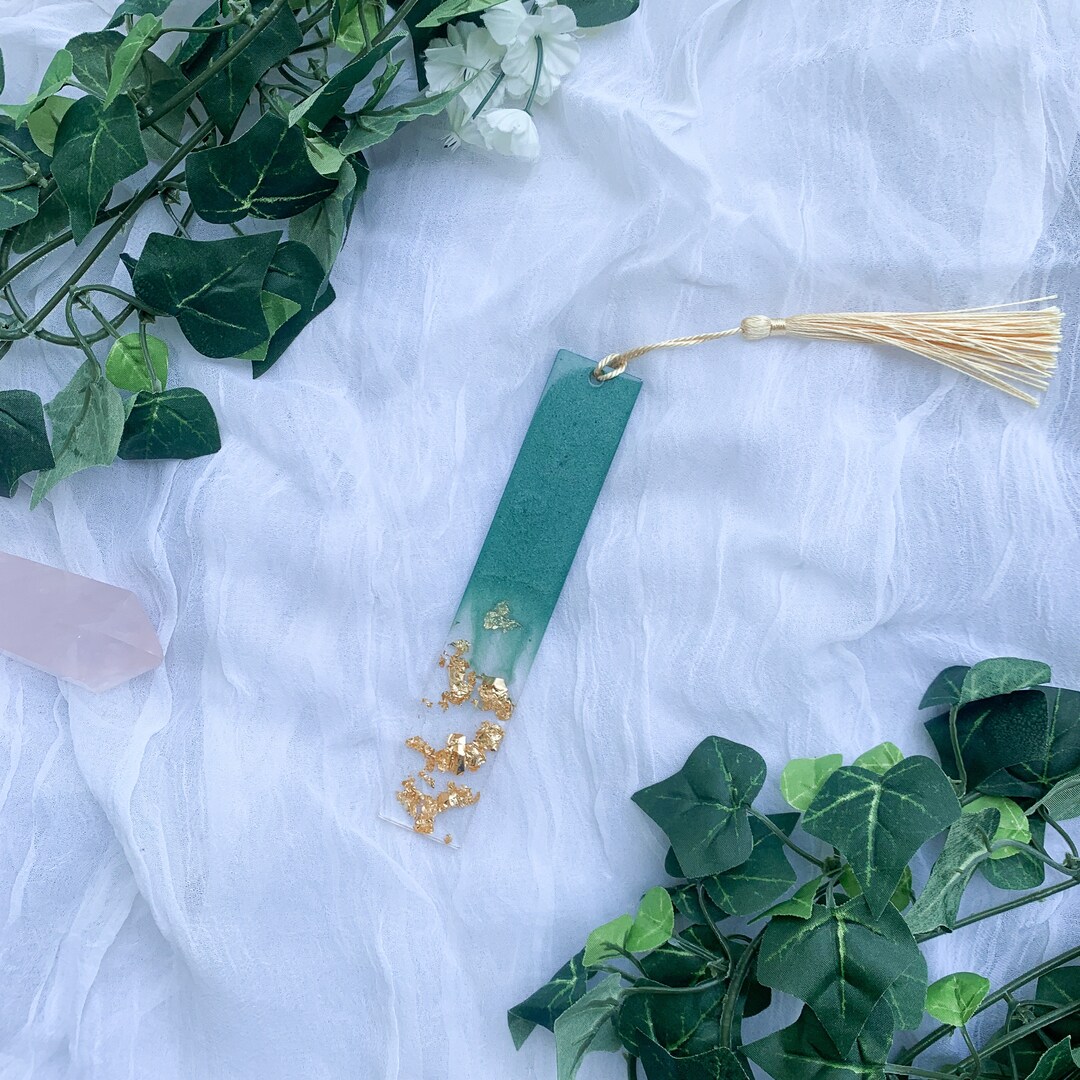 Sage Green Resin Bookmarks, Personalized Bookmarks, Book Lover Gift ...