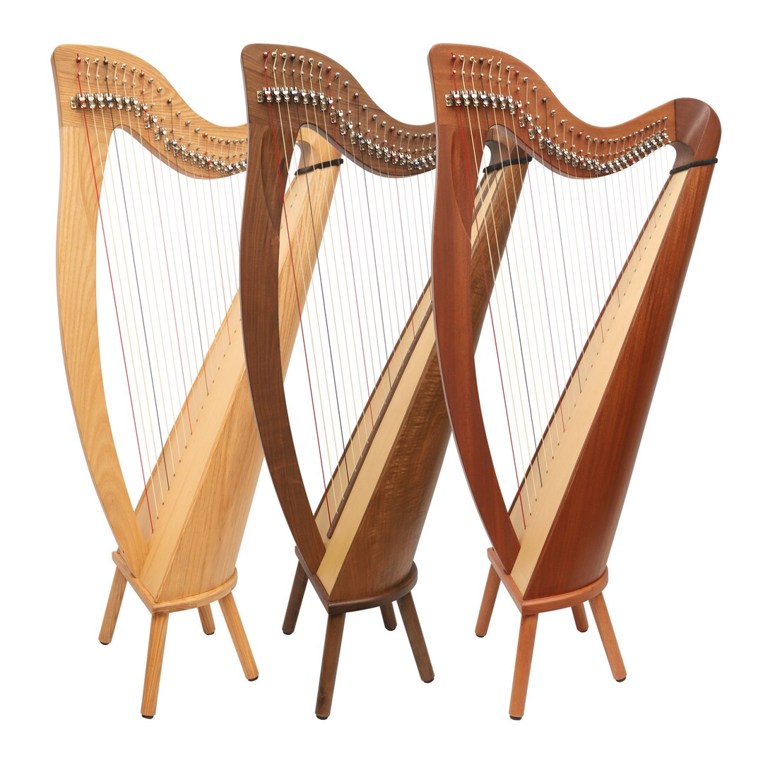 28 String Claddagh Harp Celtic Irish Harp With Levers Irish Folk Harp ...
