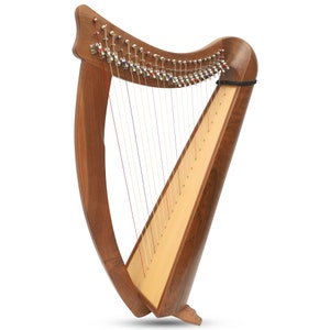 22 Strings Claddagh Busker Harp With Accessories, Hand Made Irish Harp ...