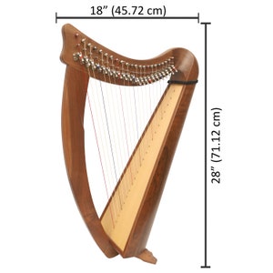 22 Strings Claddagh Busker Harp With Accessories, Hand Made Irish Harp ...