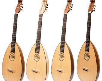 Lute Guitar Steel String Variegated Rosewood Lacewood, 6 Steel Strings ...
