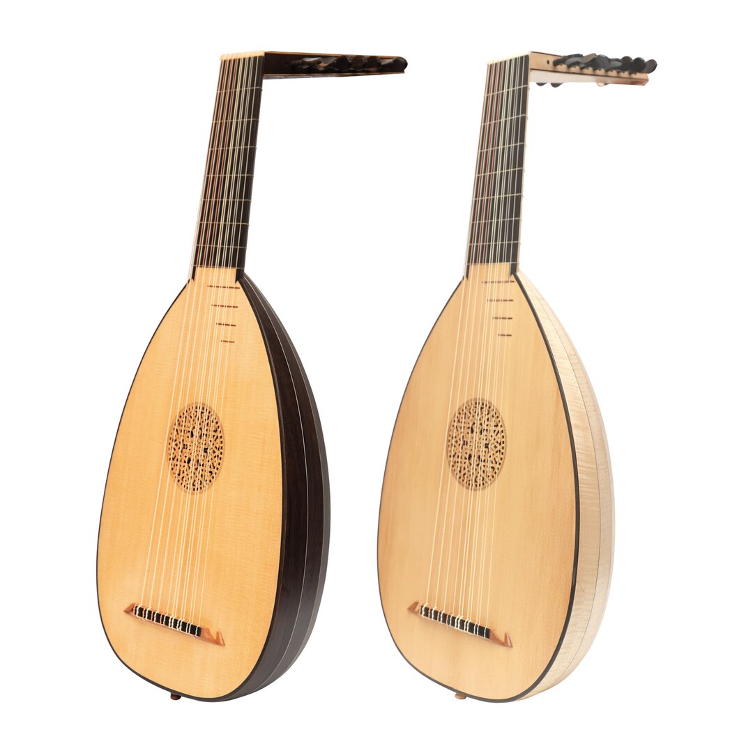 Renaissance Lute 8 Course, Handmade Lute 15 Strings Renaissance Lute ...