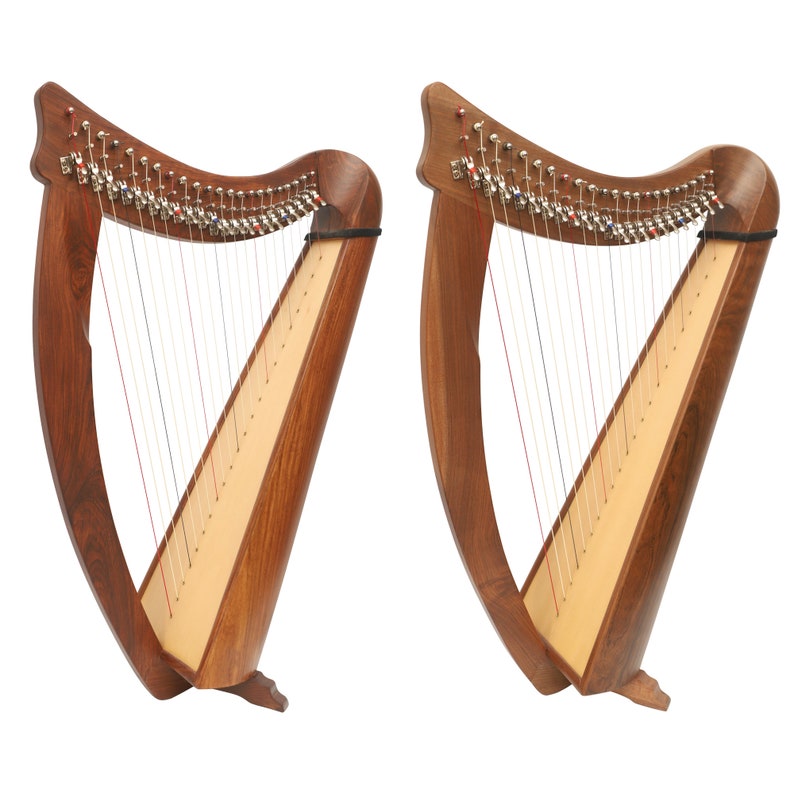 Handmade 22-string Irish Harp: Rosewood Claddagh Busker Harp - Etsy