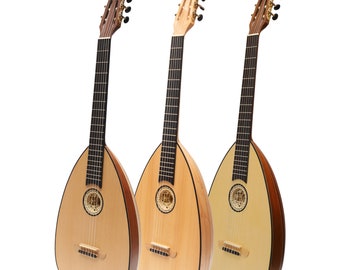 Lute Guitar Steel String Variegated Rosewood Lacewood, 6 Steel Strings ...