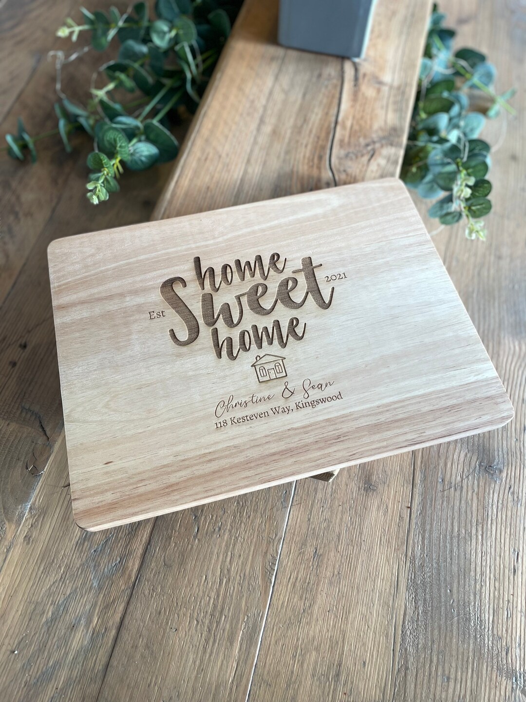 New Home Chopping Board. Home Sweet Home Cutting Board. Personalised ...