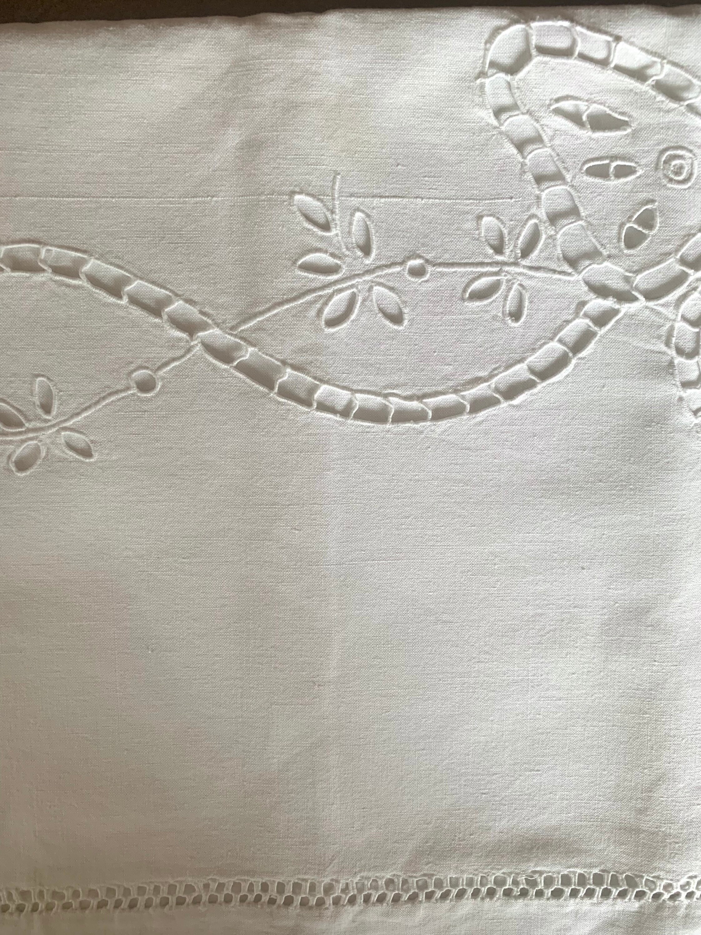 A Fine Quality Antique French White Butterfly Métis Linen - Etsy