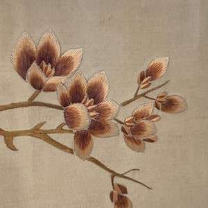 An Antique Edo Period Japanese Framed Silk Floral Tapestry Circa 1880 ...