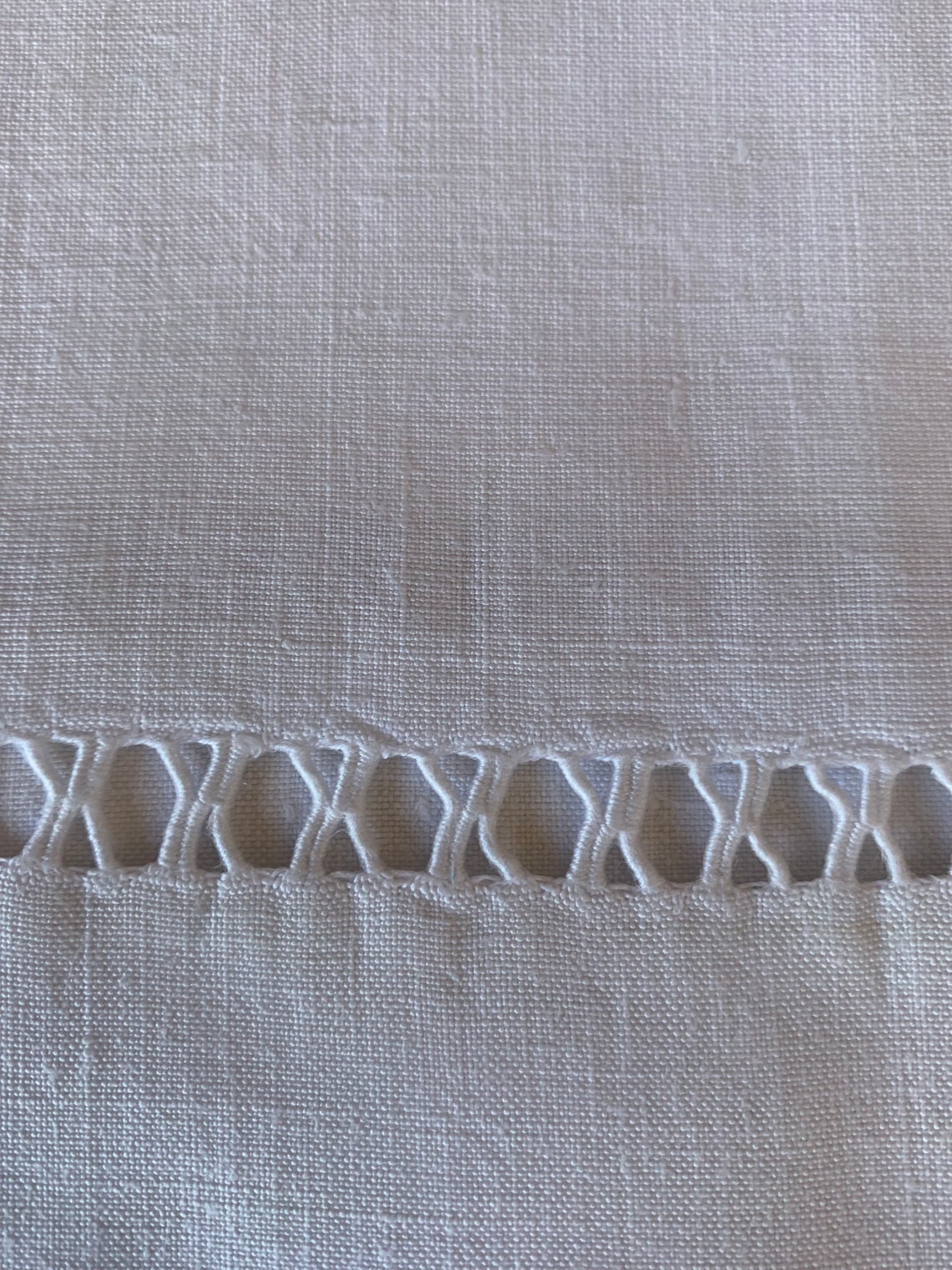 A Very Large Antique French White Métis Linen Embroidered Monogram ...