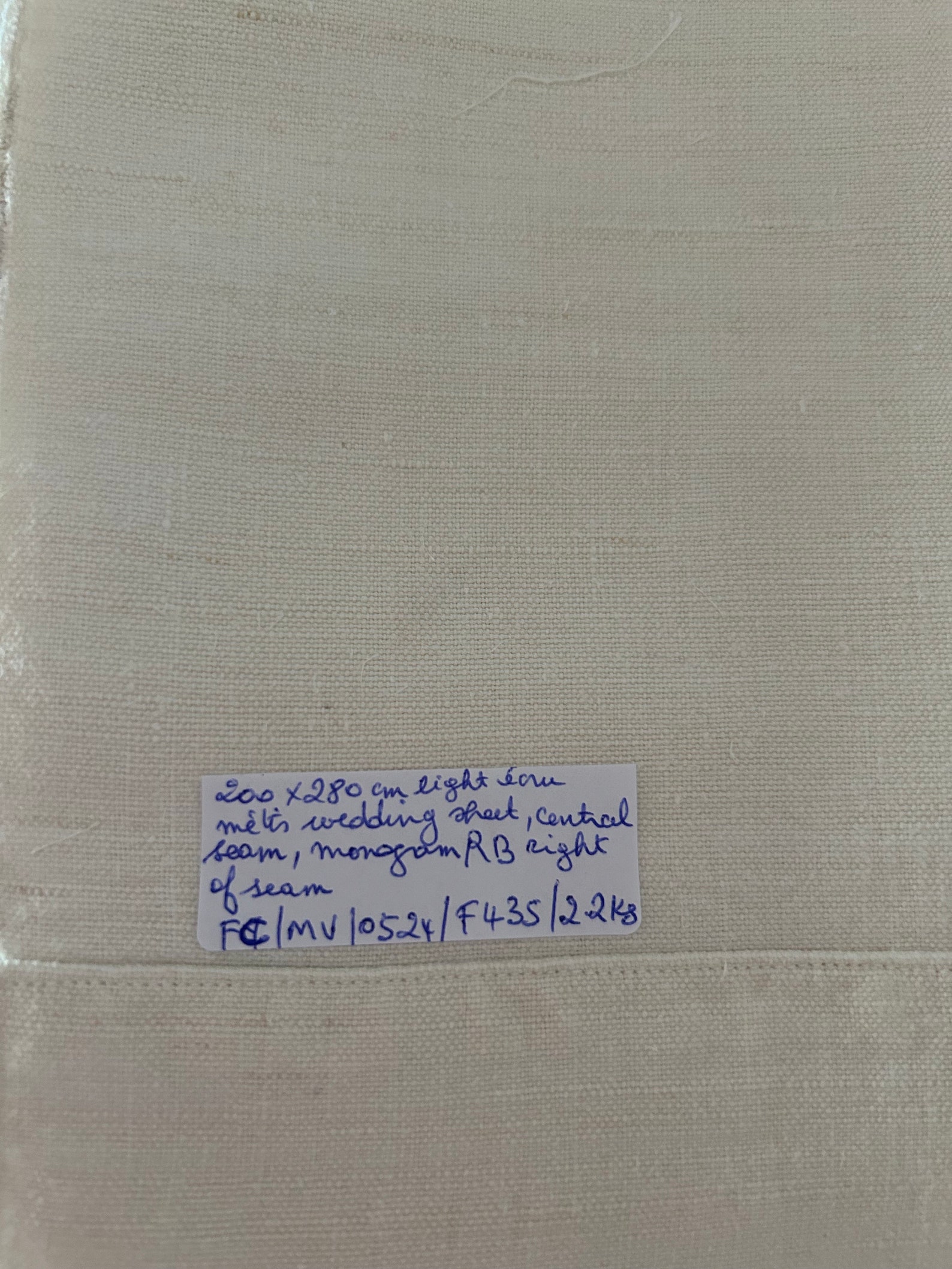 A Very Heavy Antique French Rustic Métis Linen Wedding Sheet Circa 1900 ...