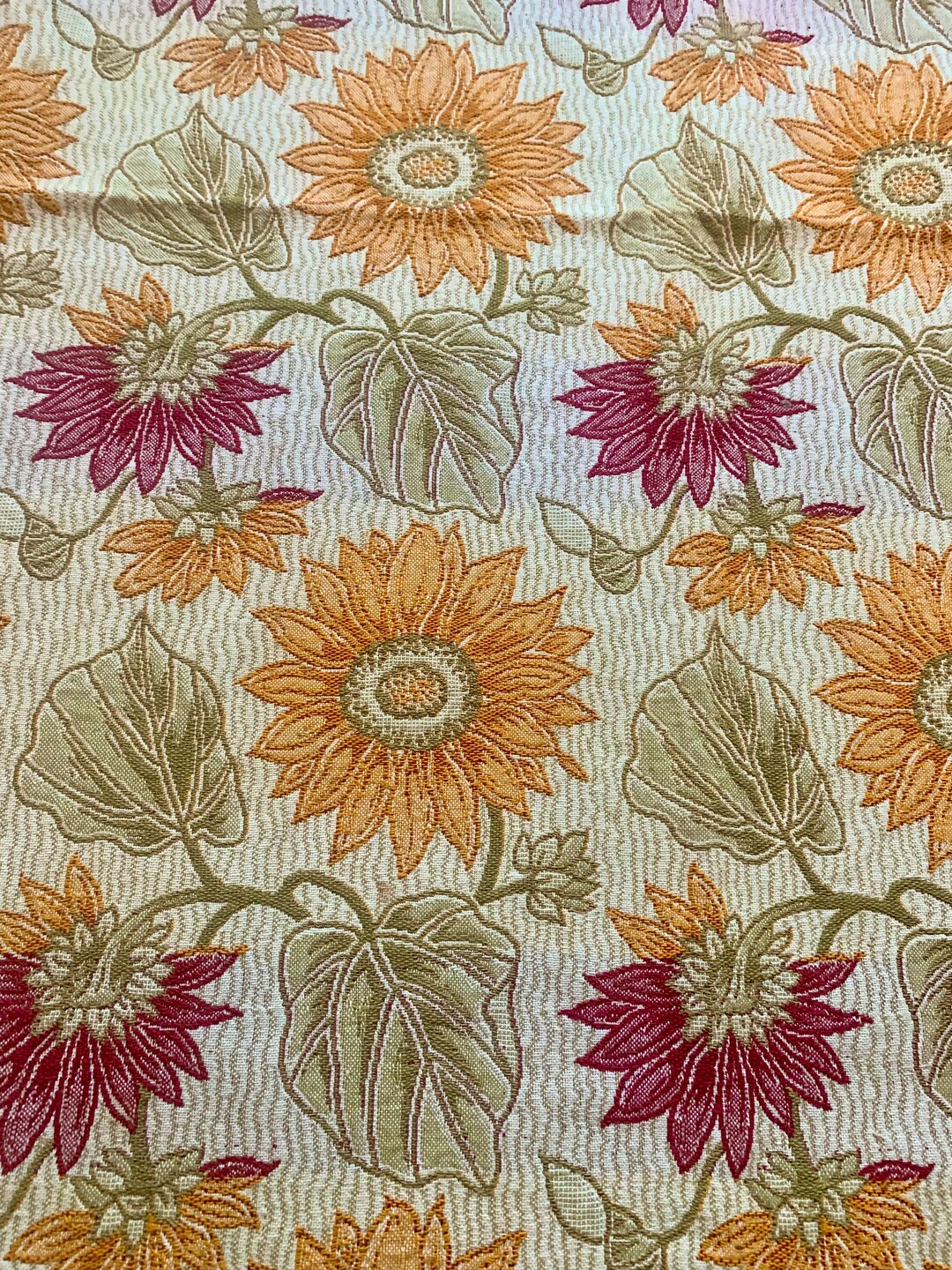 An Antique Russian Sunflower Design Table Carpet Circa 1920 - Etsy