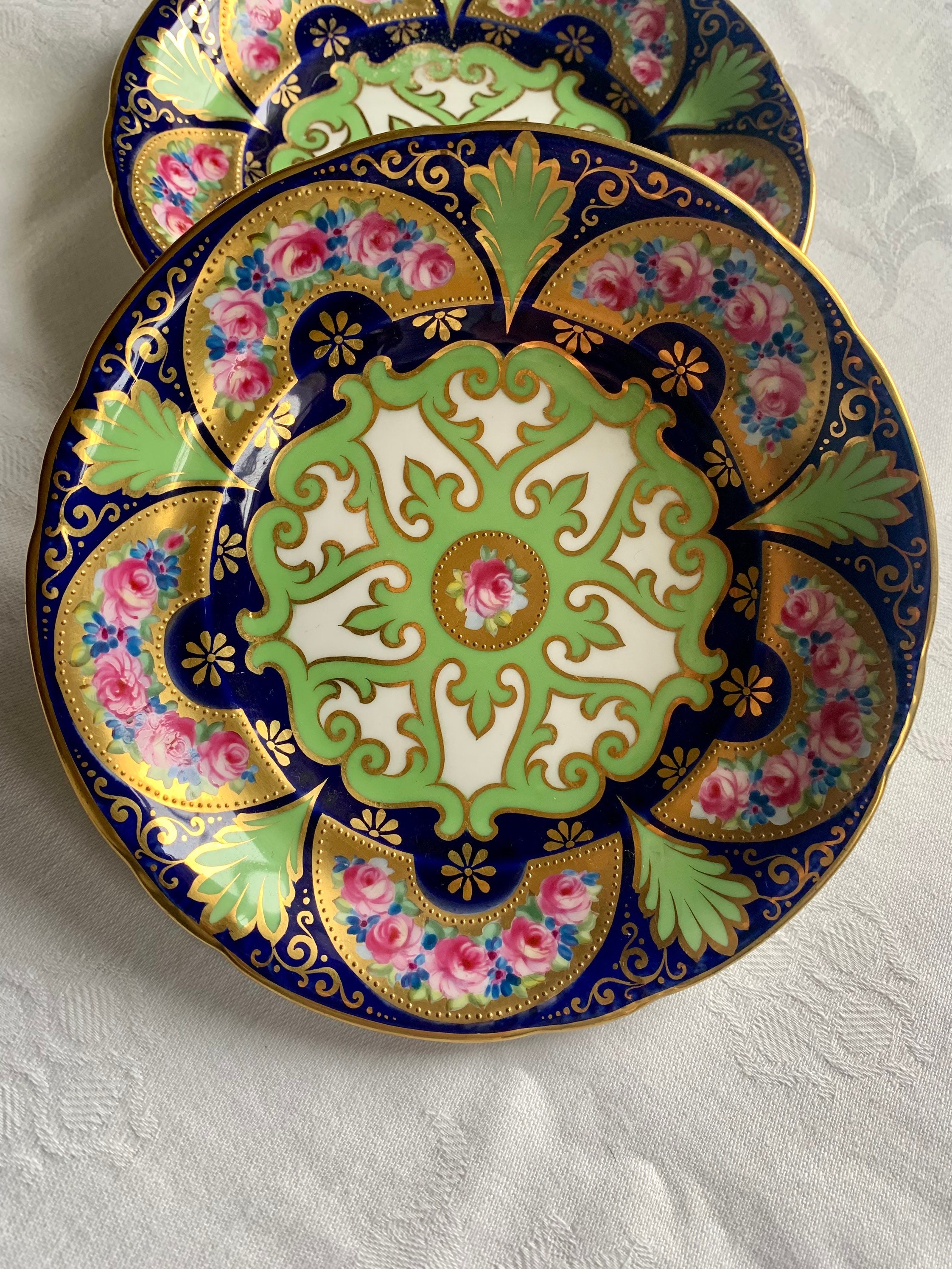 A Set of Six Antique Saucer Dishes Made by Cauldon China Works, England ...