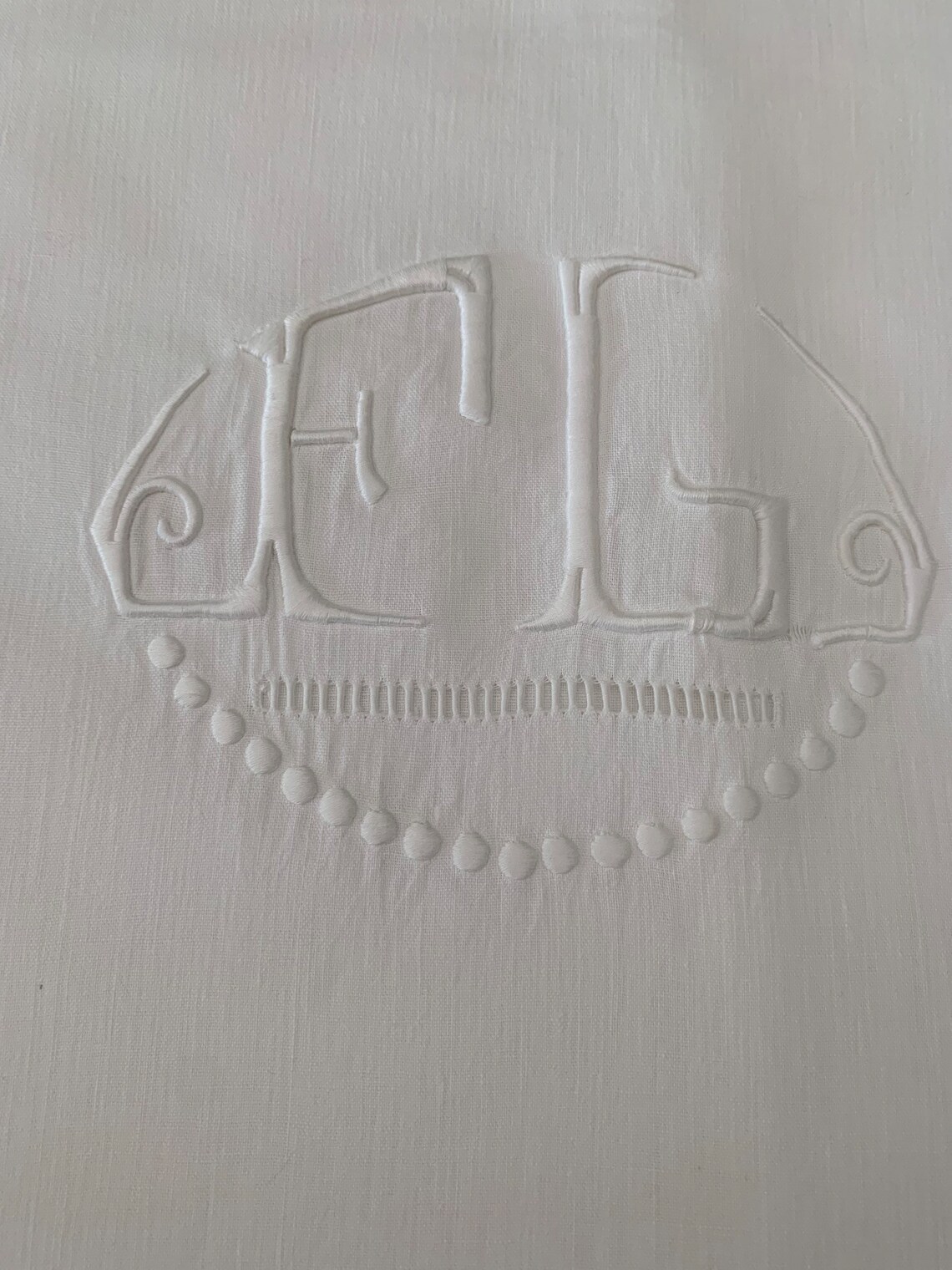An Art Deco French White Métis Linen Monogrammed Sheet Circa 1930’s - Etsy