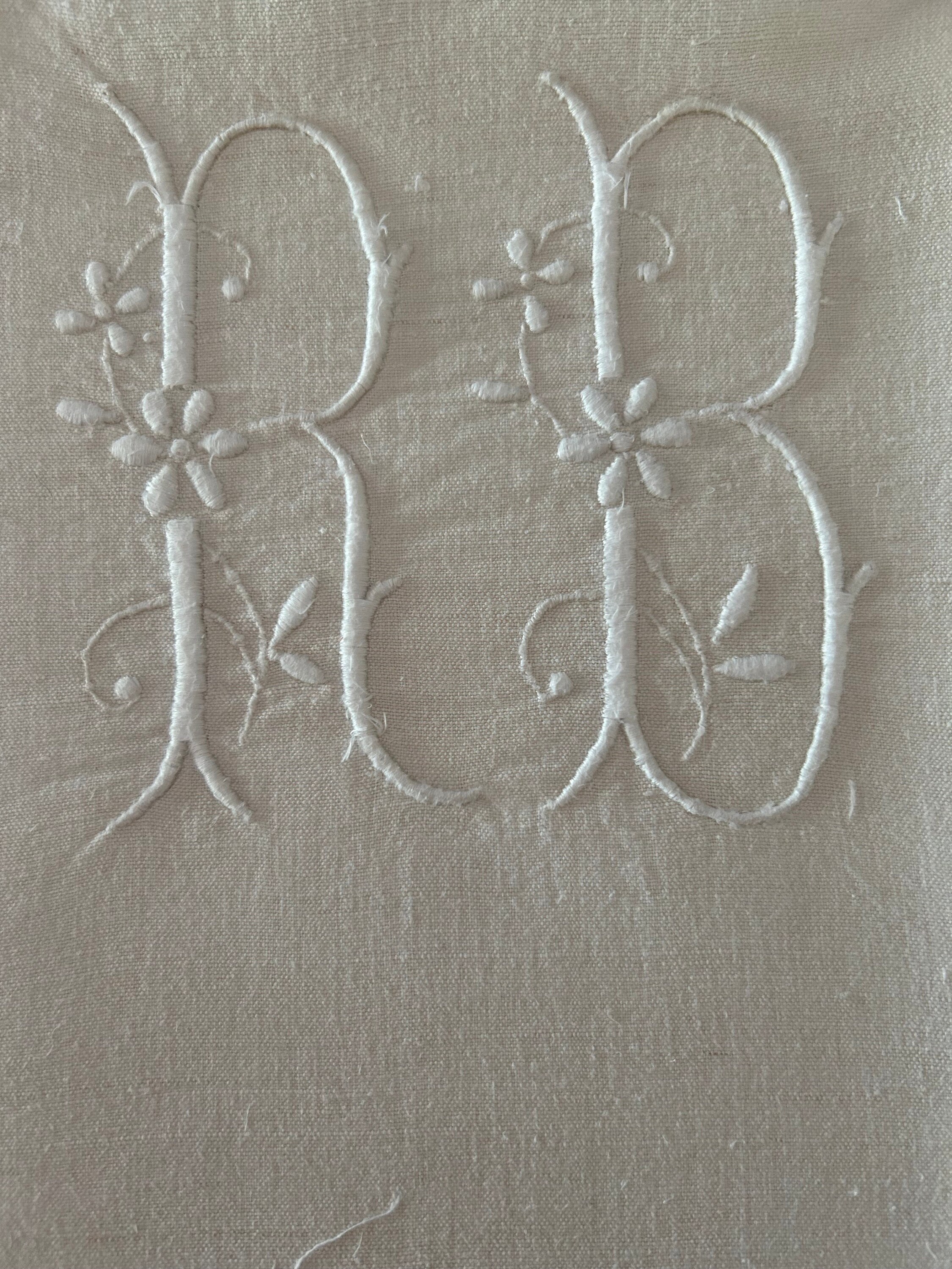 A Very Heavy Antique French Rustic Métis Linen Wedding Sheet Circa 1900 ...