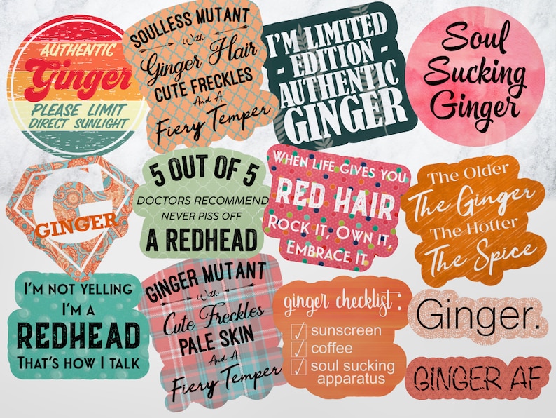 GINGER STICKERS Pick Your Stickers Custom Amount Vinyl - Etsy