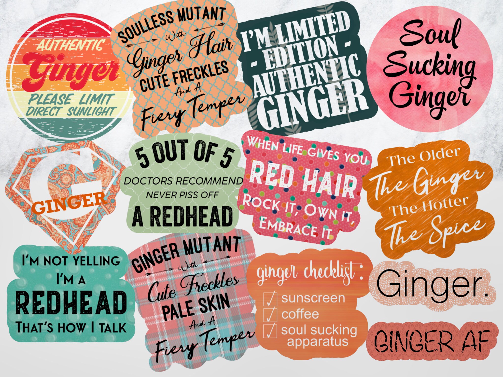 GINGER STICKERS Pick Your Stickers Custom Amount Vinyl - Etsy