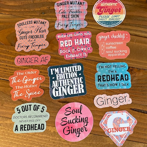 GINGER STICKERS Pick Your Stickers Custom Amount Vinyl - Etsy