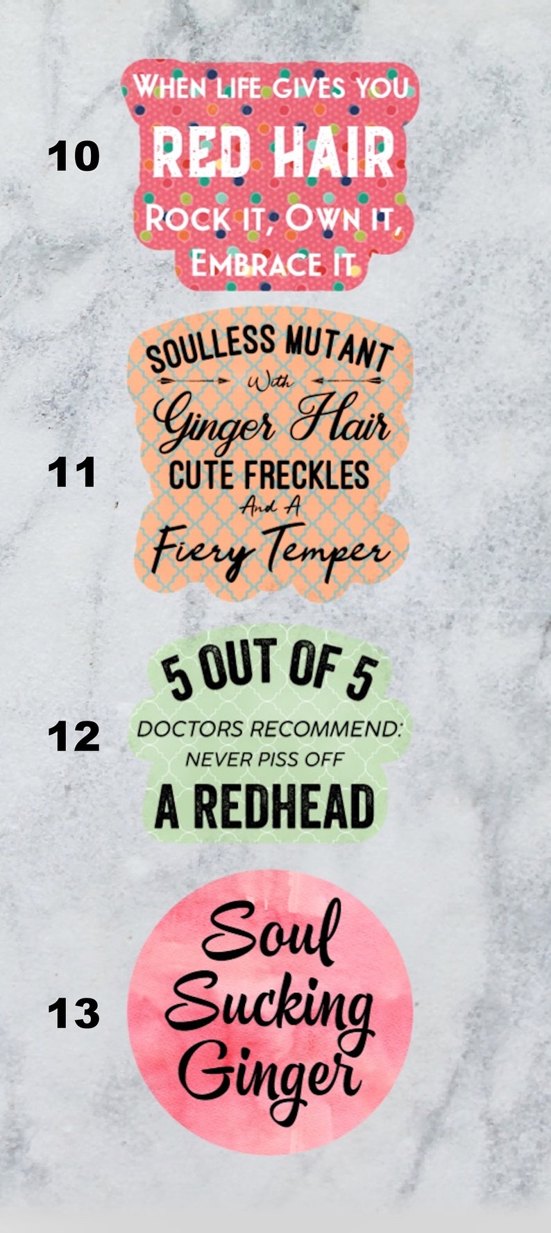 GINGER STICKERS Pick Your Stickers Custom Amount Vinyl - Etsy