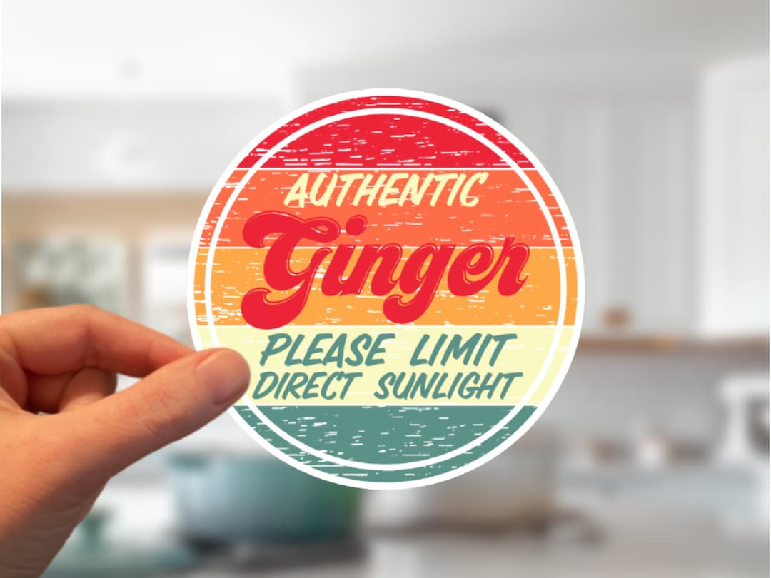 Funny Sticker for Gingers - Authentic Redhead - Notebook Hydroflask ...