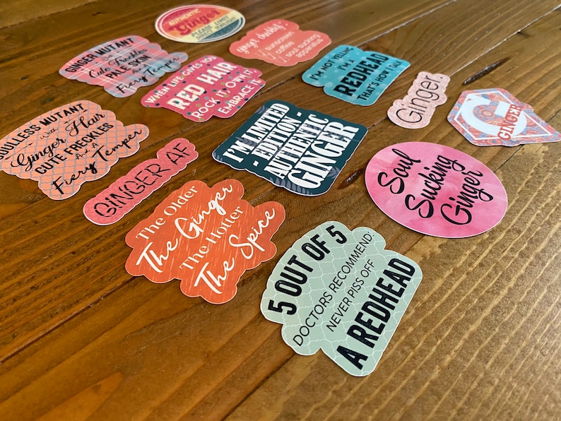 GINGER STICKERS Pick Your Stickers Custom Amount Vinyl - Etsy