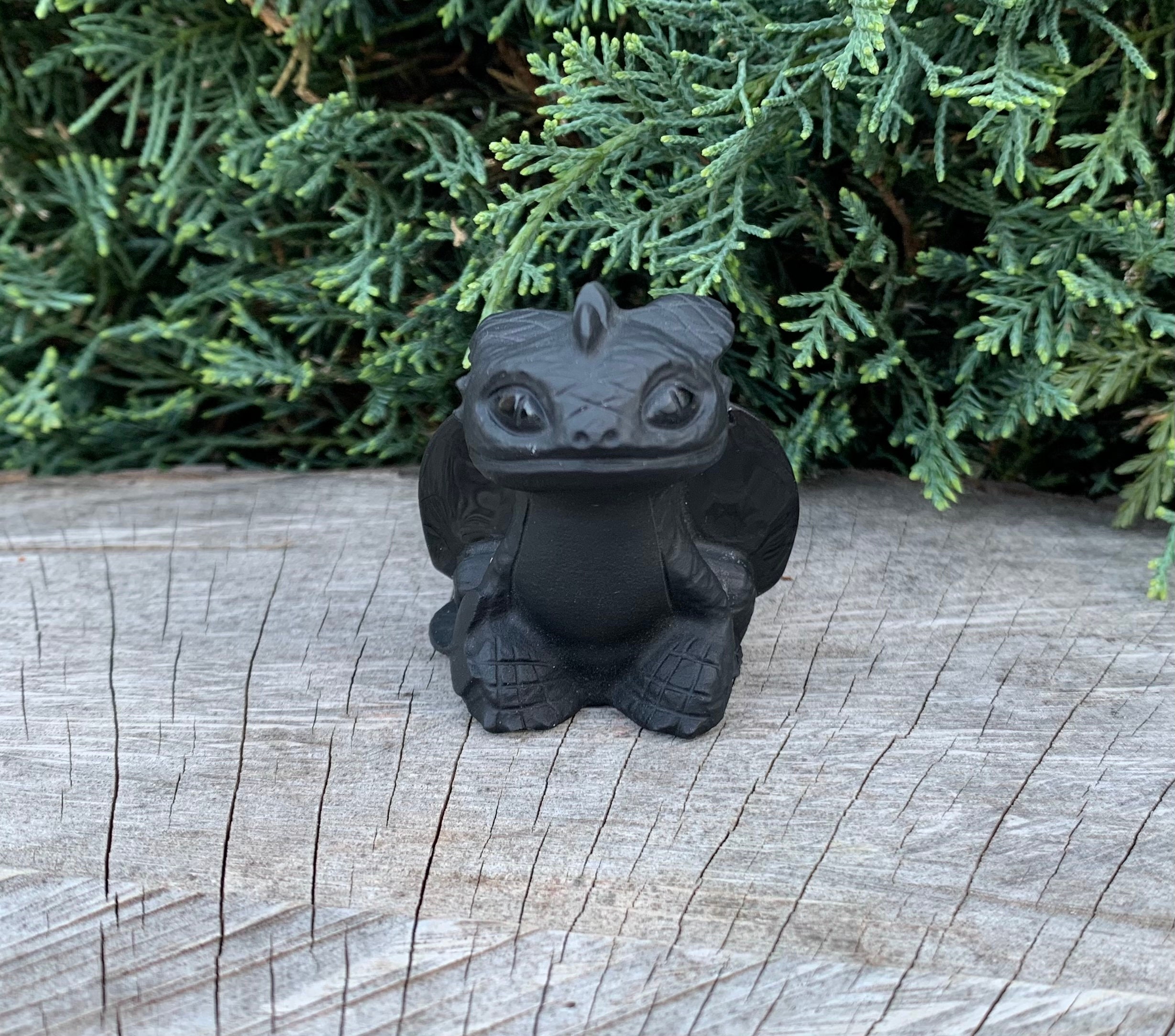Obsidian Toothless | Hand Carved Crystal Toothless - DISCOUNTED - Etsy