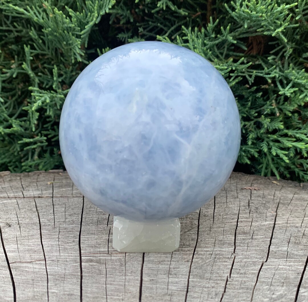 Blue Calcite Sphere - Etsy