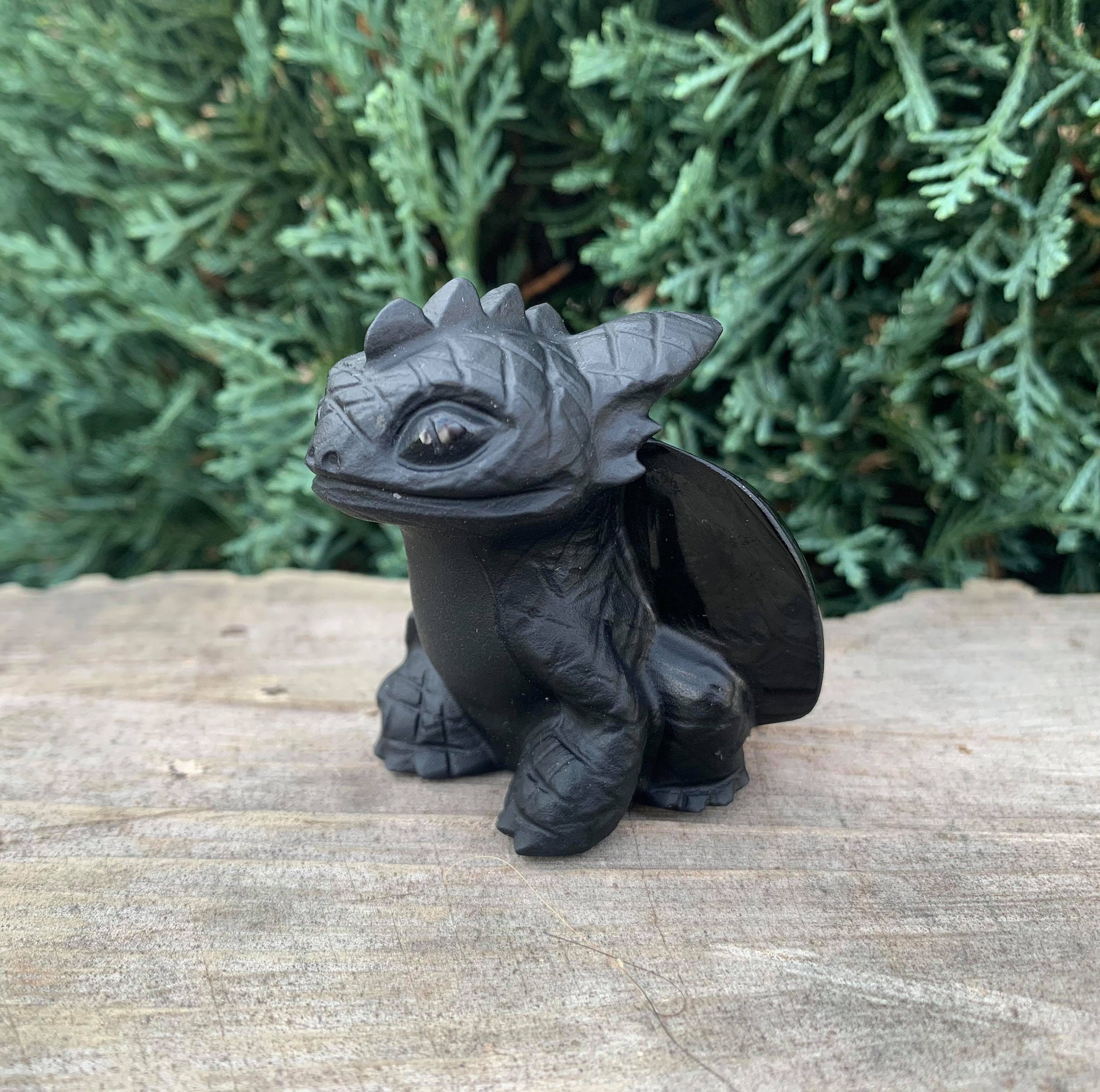 Obsidian Toothless Hand Carved Toothless | Etsy