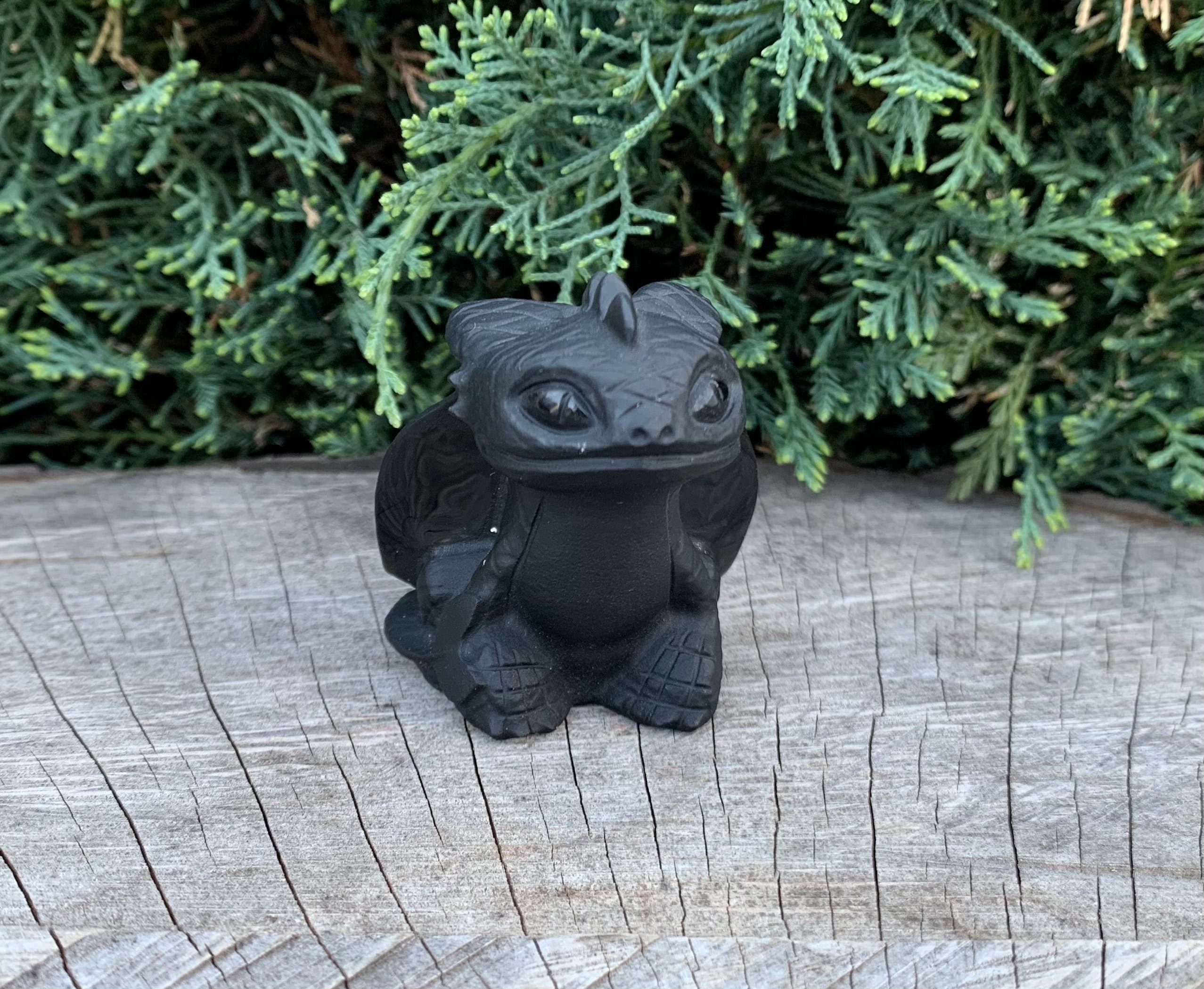 Obsidian Toothless | Hand Carved Crystal Toothless - DISCOUNTED - Etsy