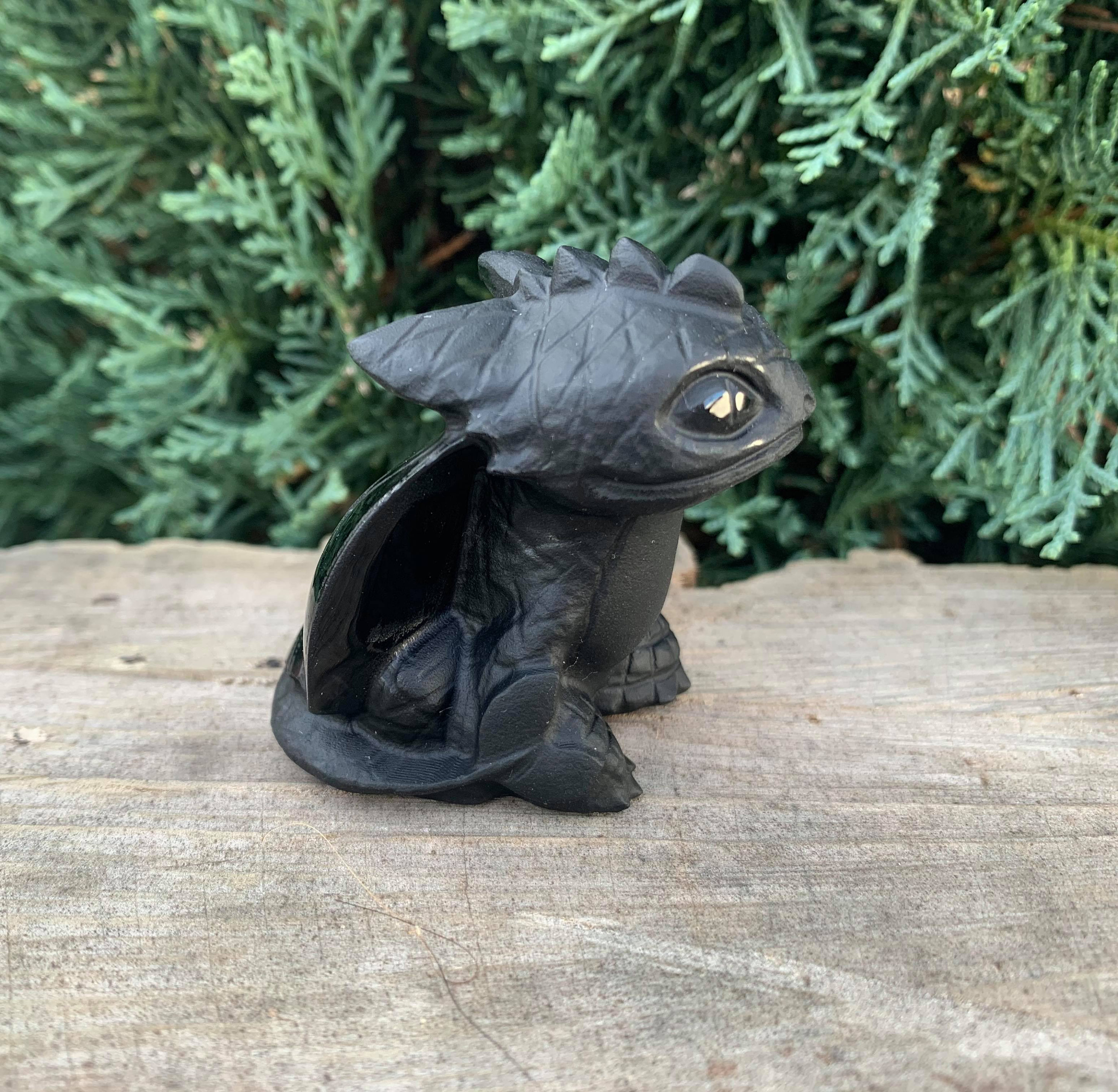 Obsidian Toothless Hand Carved Toothless | Etsy