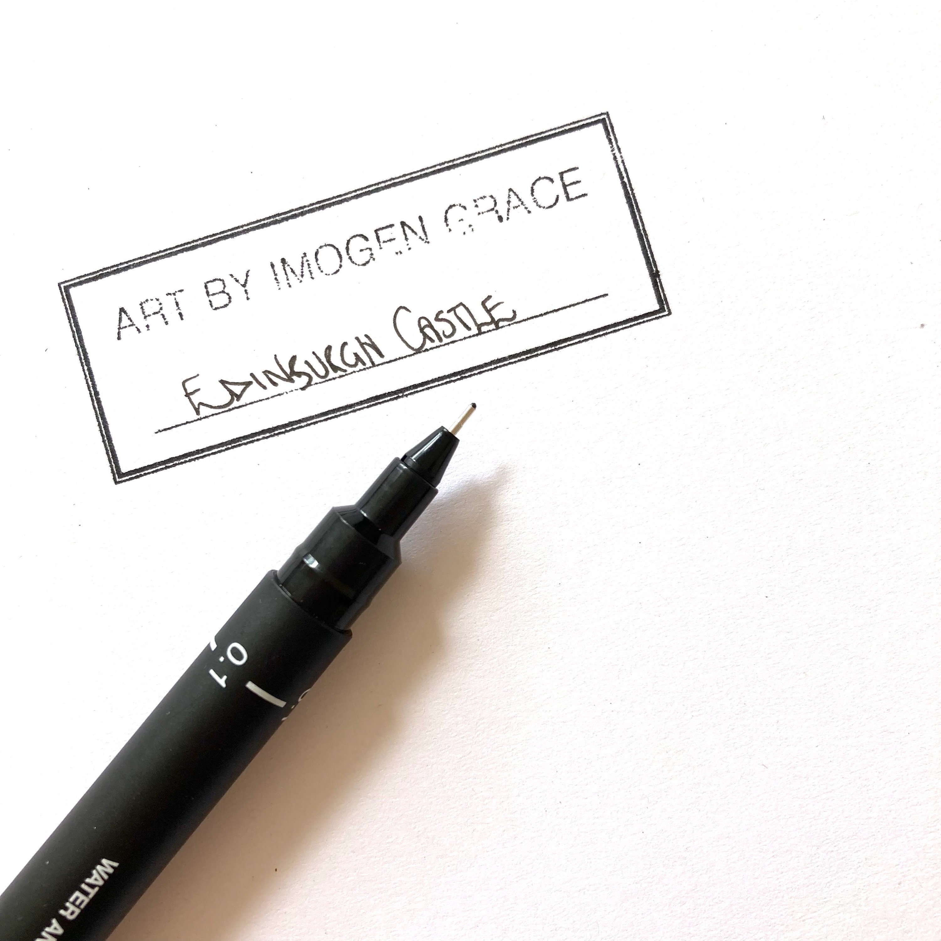 Edinburgh Castle Marker Sketch - A4 Art Print - Etsy UK