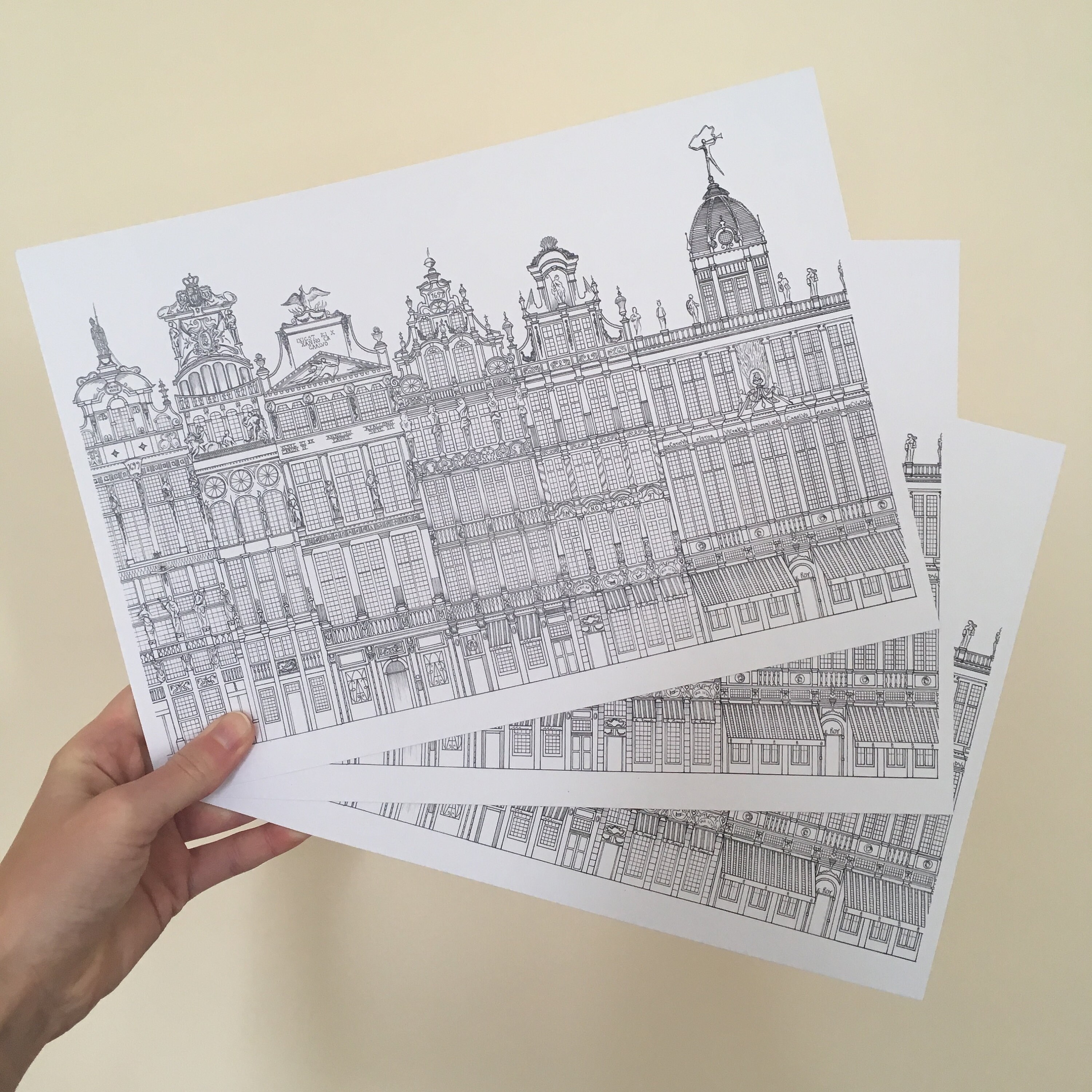 Grand Place, Brussels A4 Art Print - Etsy