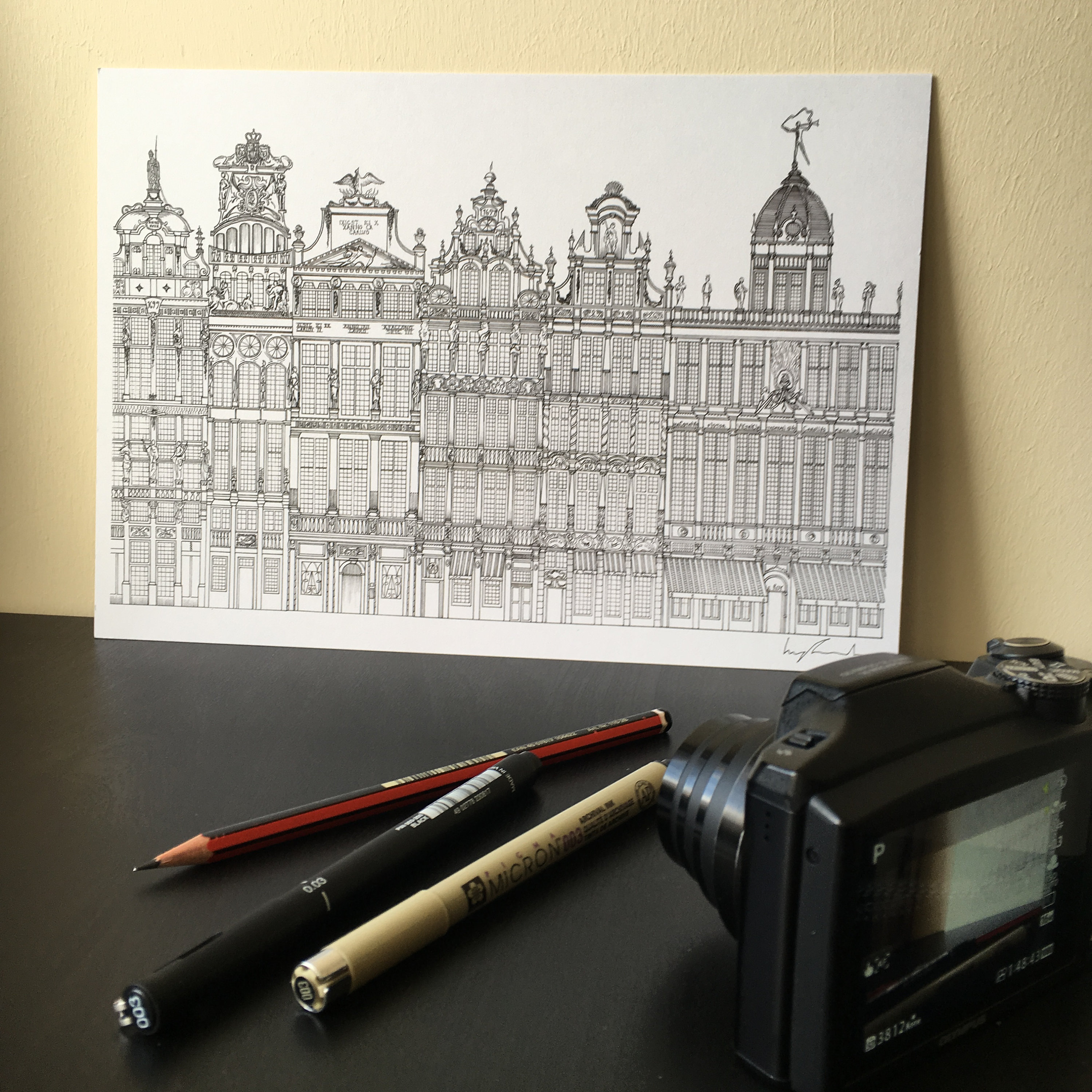 Grand Place, Brussels A4 Art Print - Etsy