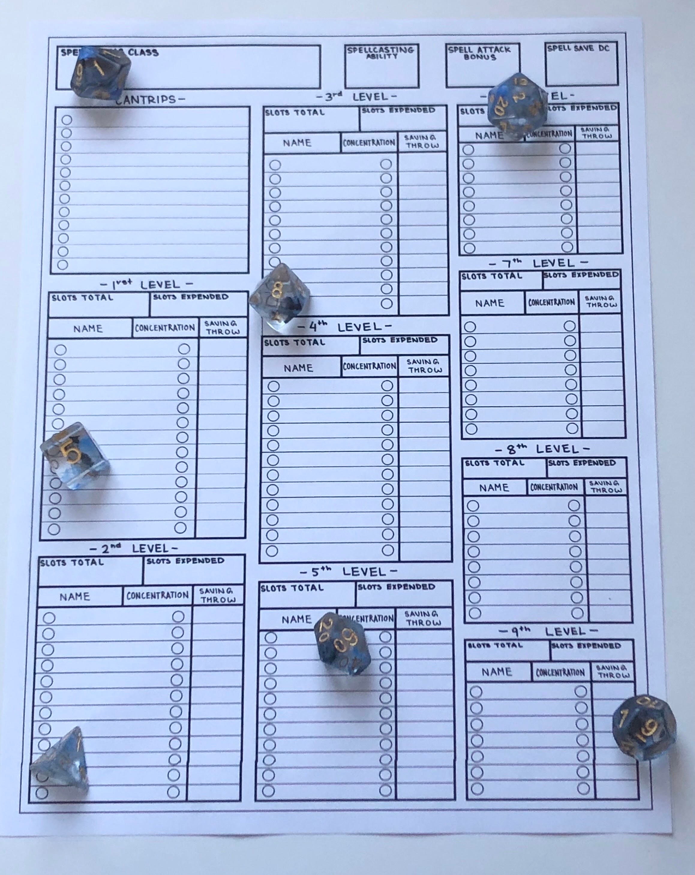 Custom D&D Character Sheets Monochrome General - Etsy