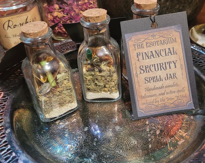 Financial Security Spell Jar, Container Spell, Money Magick - Etsy