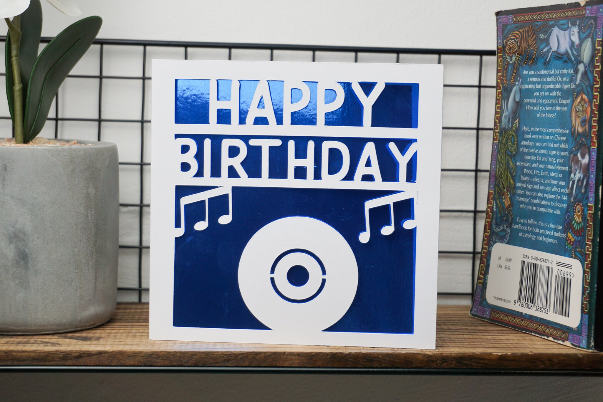 Music Birthday Card With Record Disk | Etsy