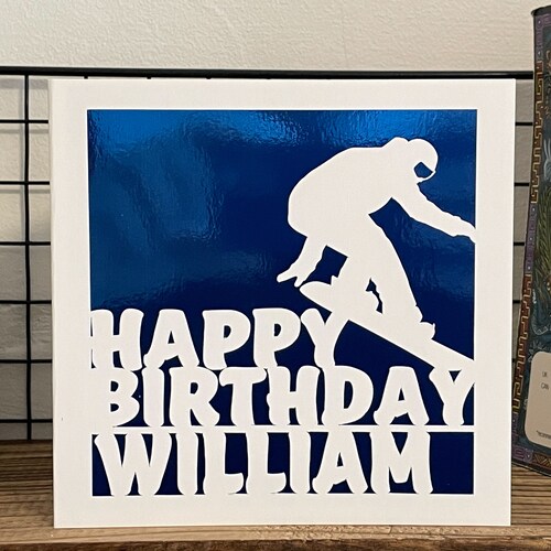 Snowboarding Greeting Card Snowboarder Birthday Card - Etsy UK