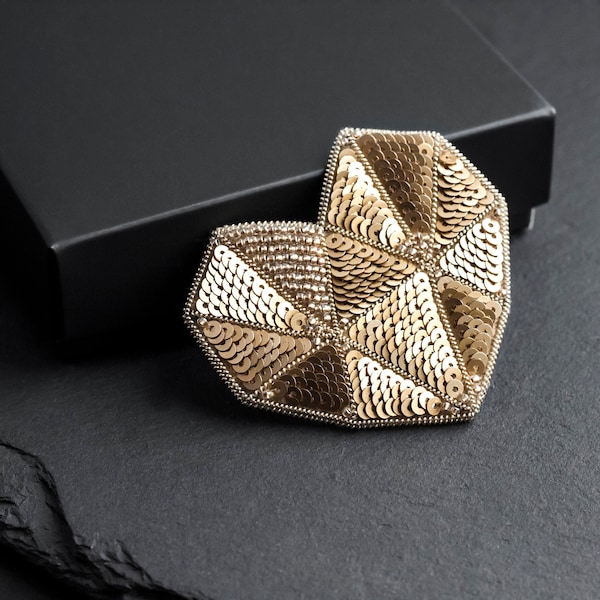 Beaded Brooch - Etsy