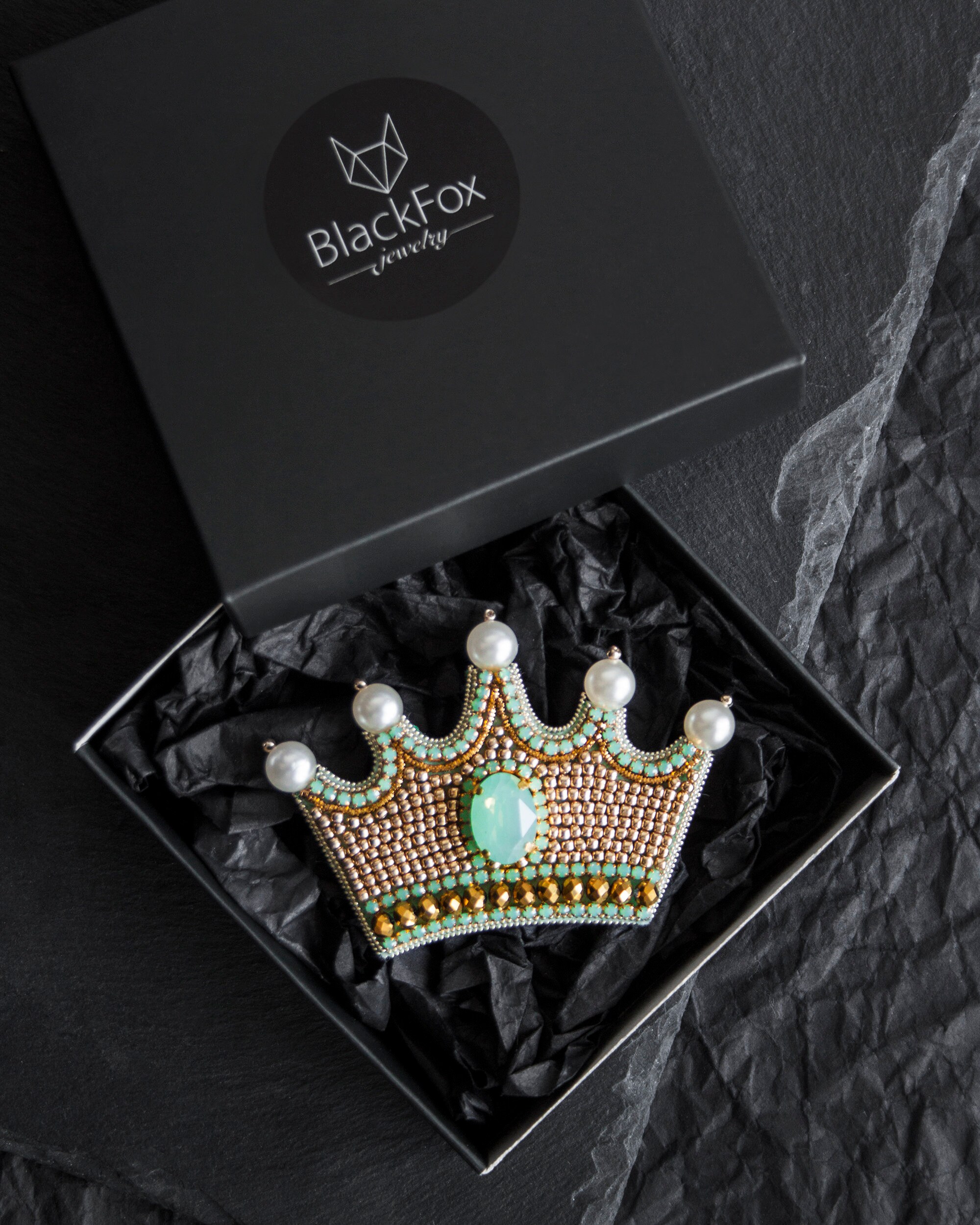 Crown Beaded Brooch Beads Embroidered Chess Queen Pin Gift for Her - Etsy