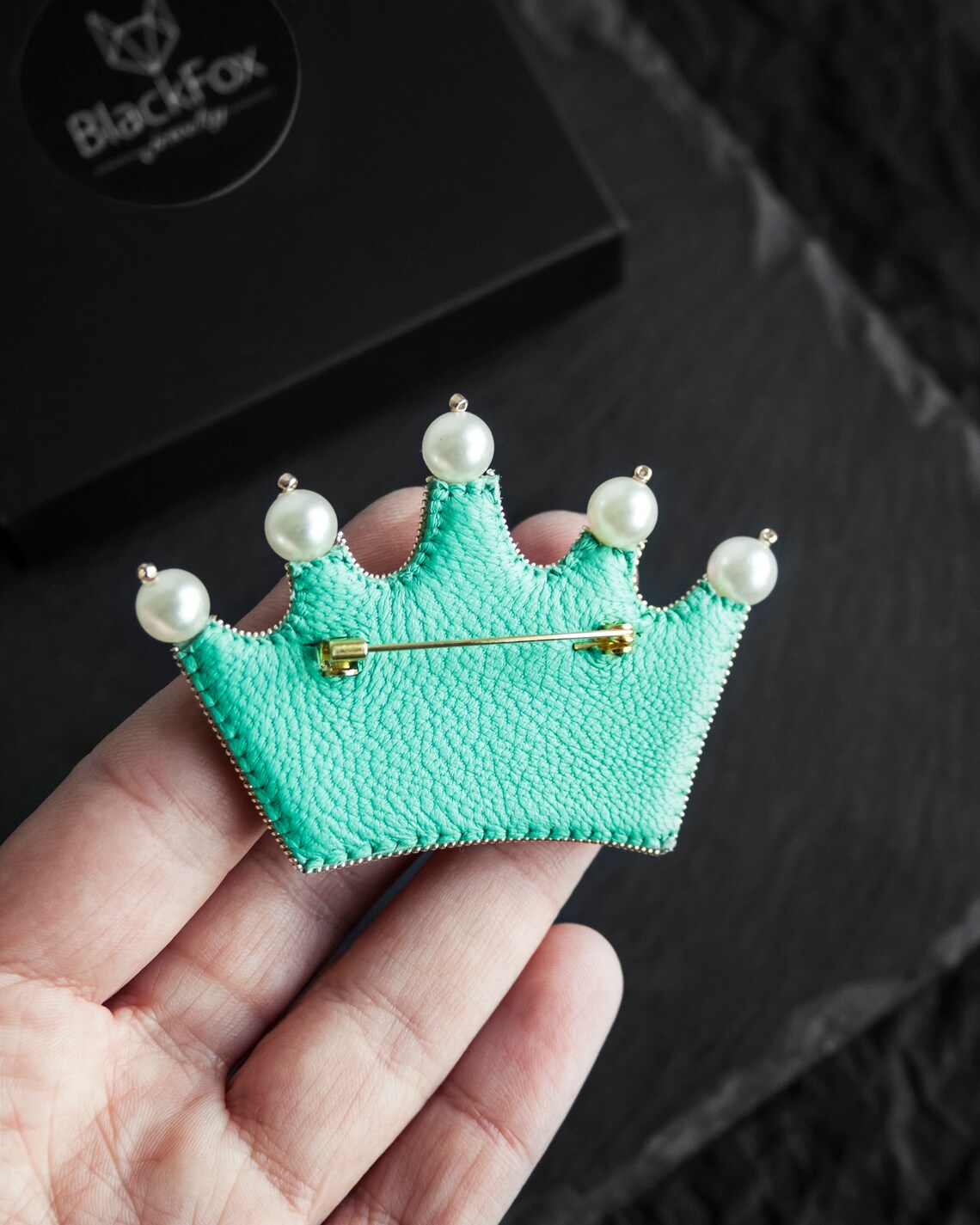 Crown Beaded Brooch Beads Embroidered Chess Queen Pin Gift for Her - Etsy