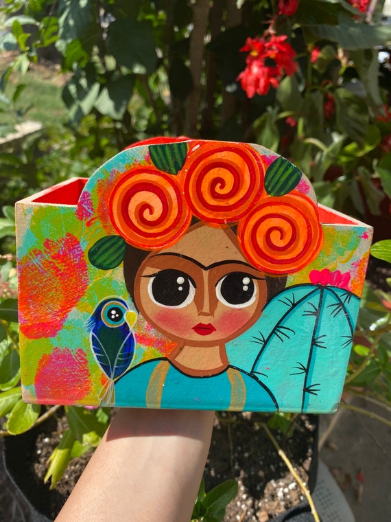 Frida Kahlo Hand Painted Makeup Brush Organizer - Etsy